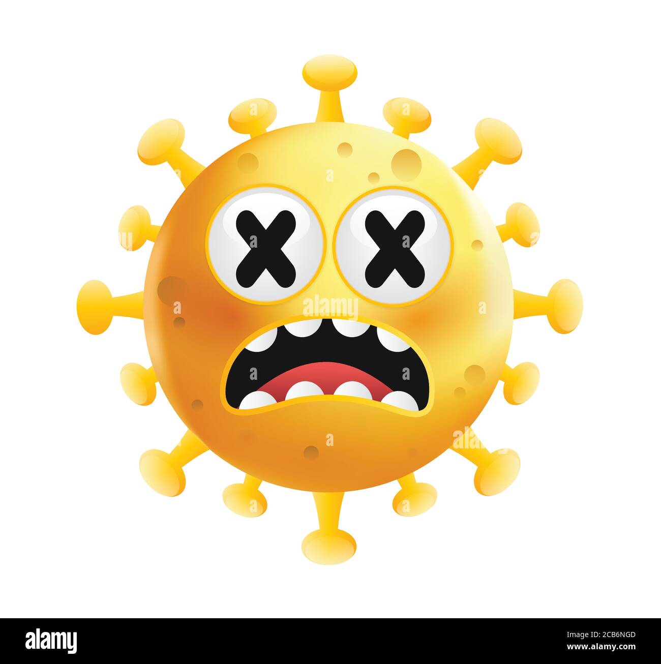 Corona emoji.Corona Virus illustration.Virus cartoon on white ...
