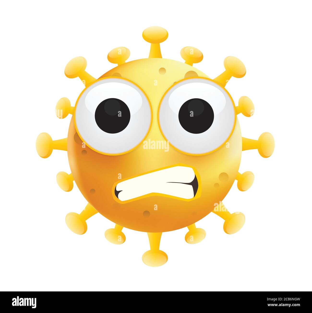 Corona emoji.Corona Virus illustration.Virus cartoon on white ...