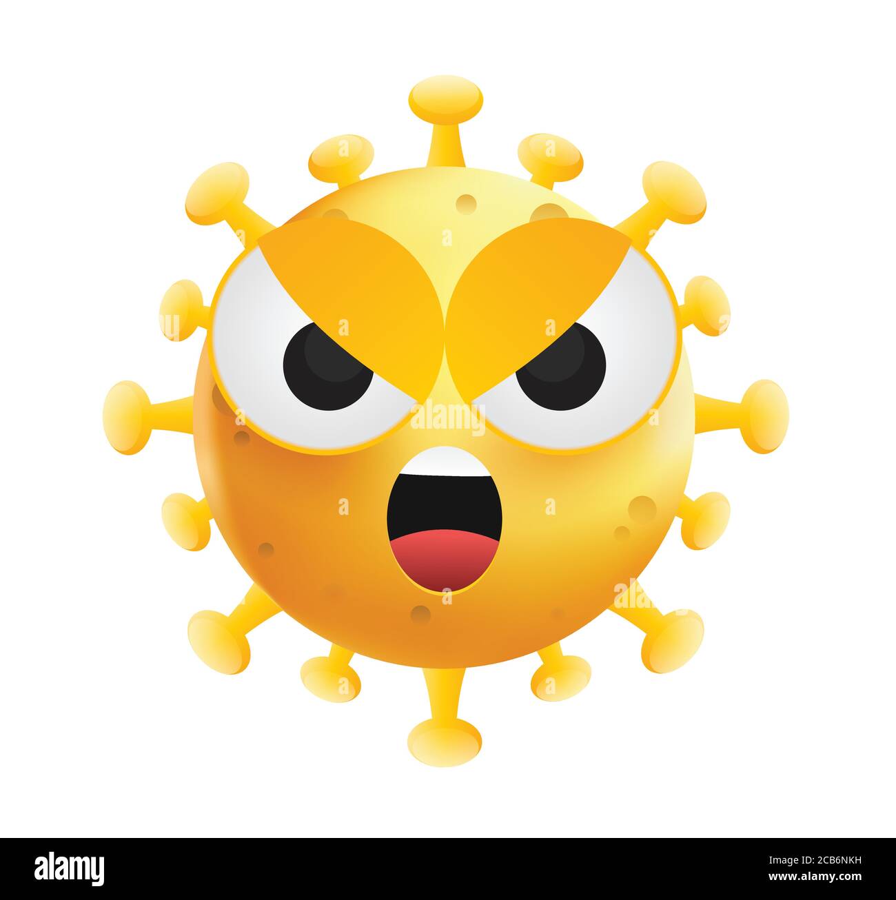Corona emoji.Corona Virus illustration.Virus cartoon on white ...