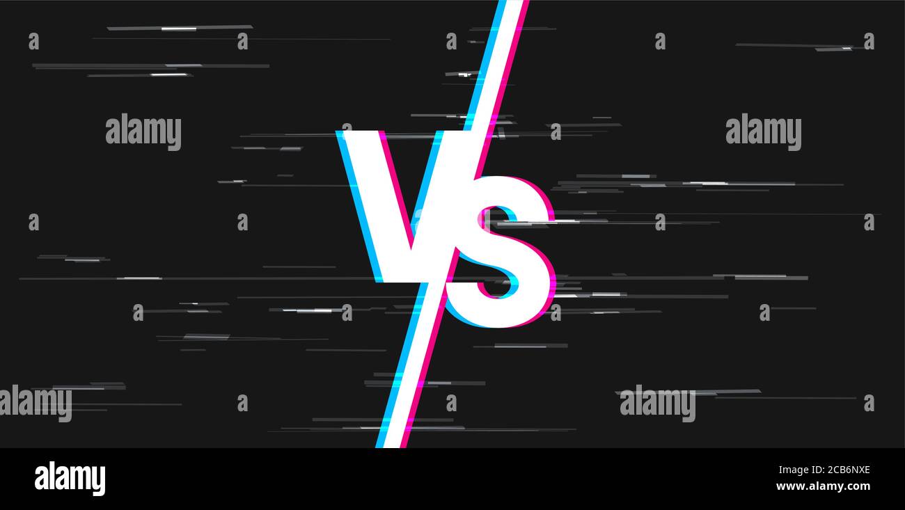glitch white versus VS letters Stock Vector Image & Art - Alamy
