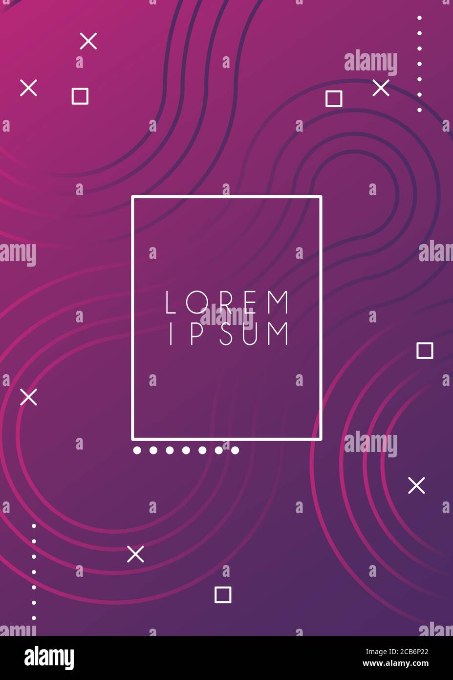 vivid paint color purple with square frame background vector ...