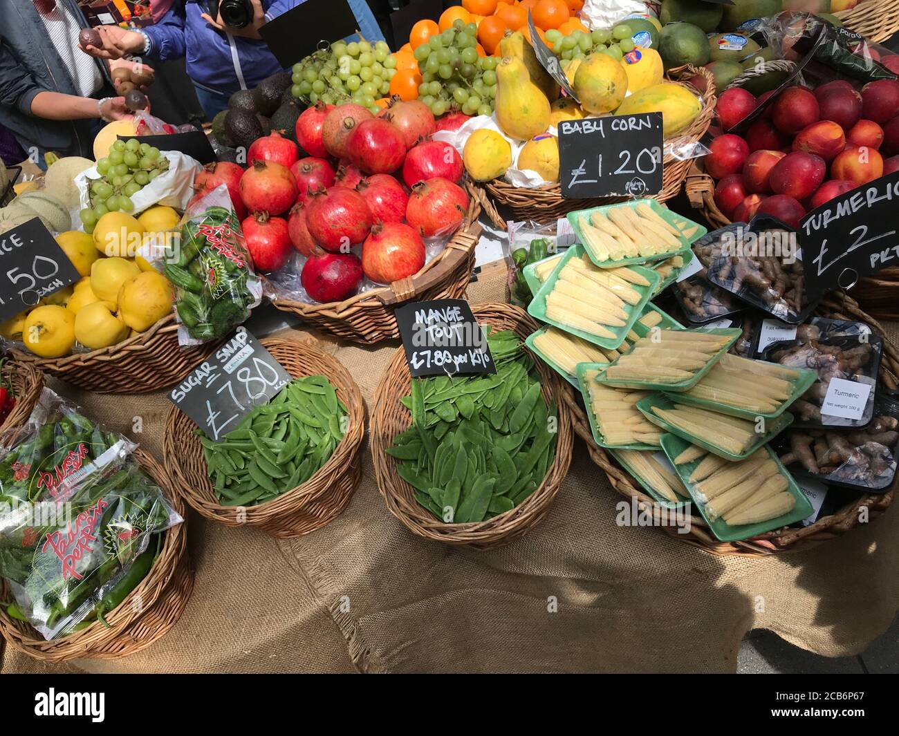 Fruit and Vegetable Stall in a London Market Stock Photo - Alamy
