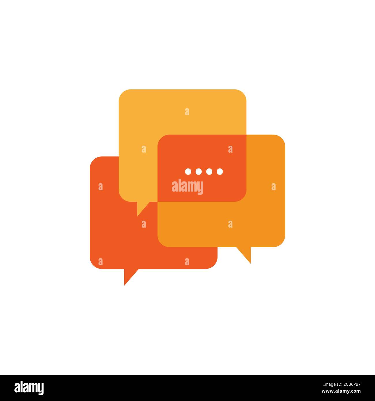 stylish overlapping square shape of speech bubble chat graphic vector ...