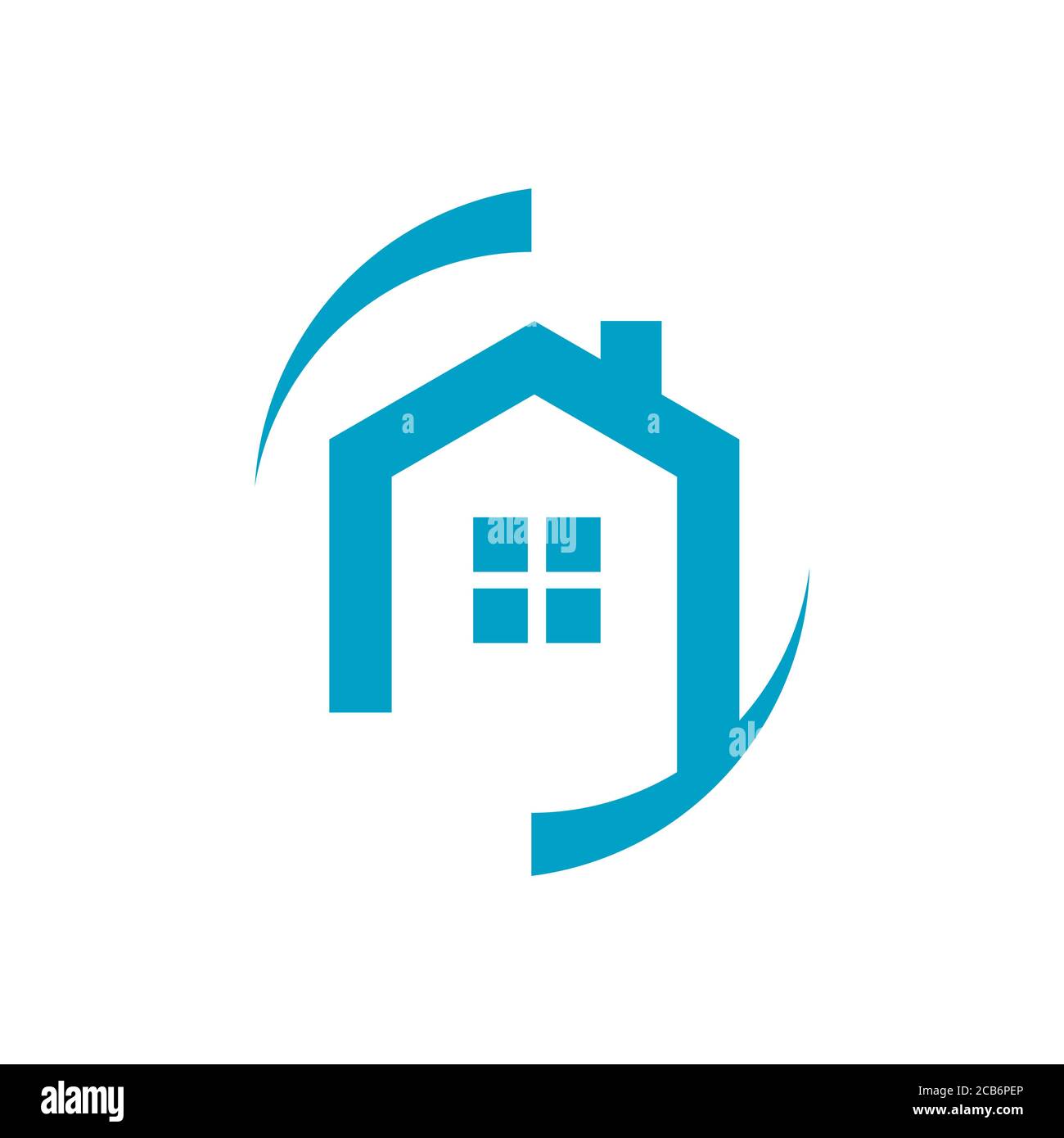 home protection security logo design vector. house with shield template ...
