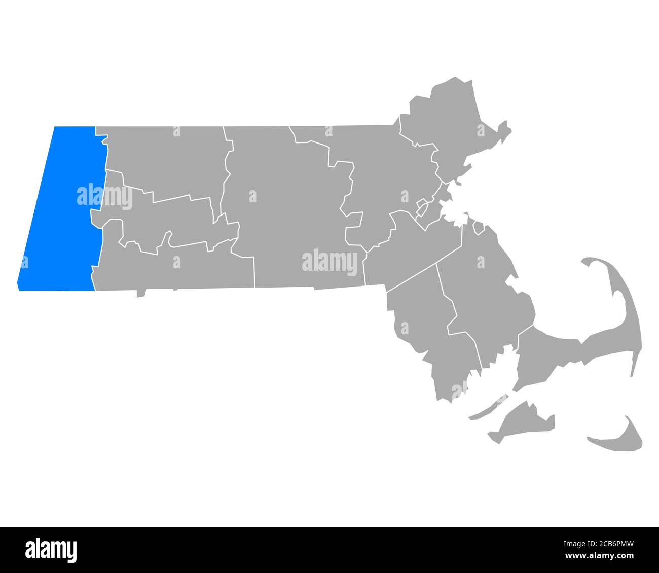 Map of Berkshire in Massachusetts Stock Photo - Alamy