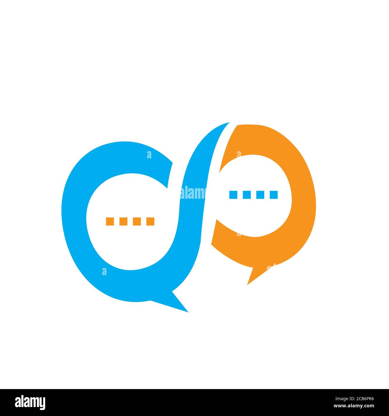 infinity shape of speech bubble chat graphic vector logo design ...