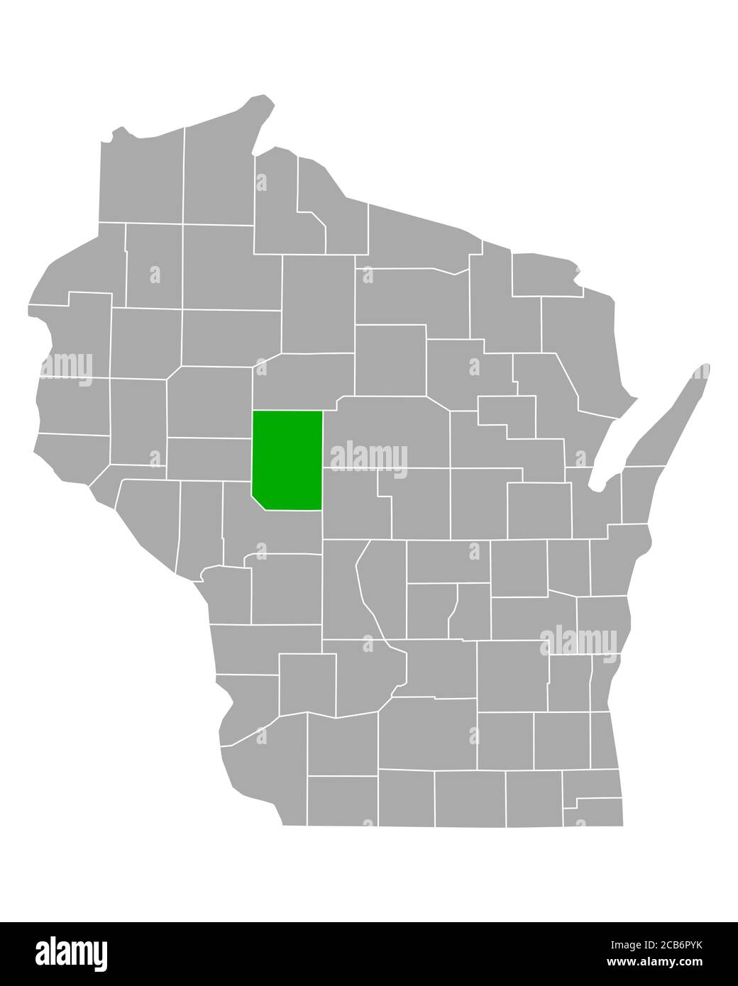 Map of Clark in Wisconsin Stock Photo - Alamy