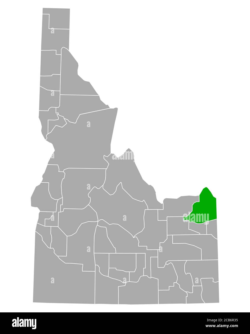 Map of Fremont in Idaho Stock Photo - Alamy