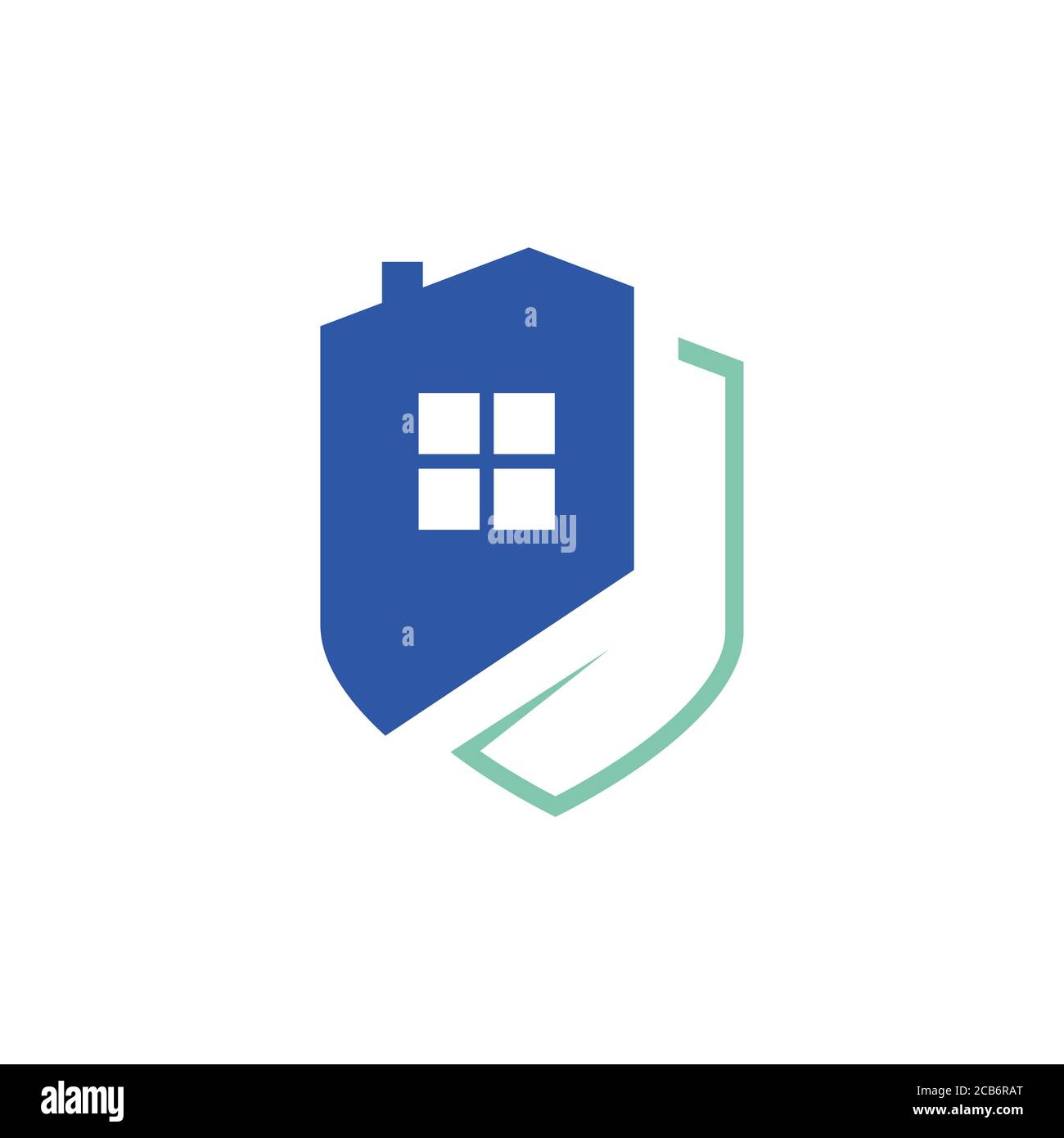 home protection security logo design vector. house with shield template ...