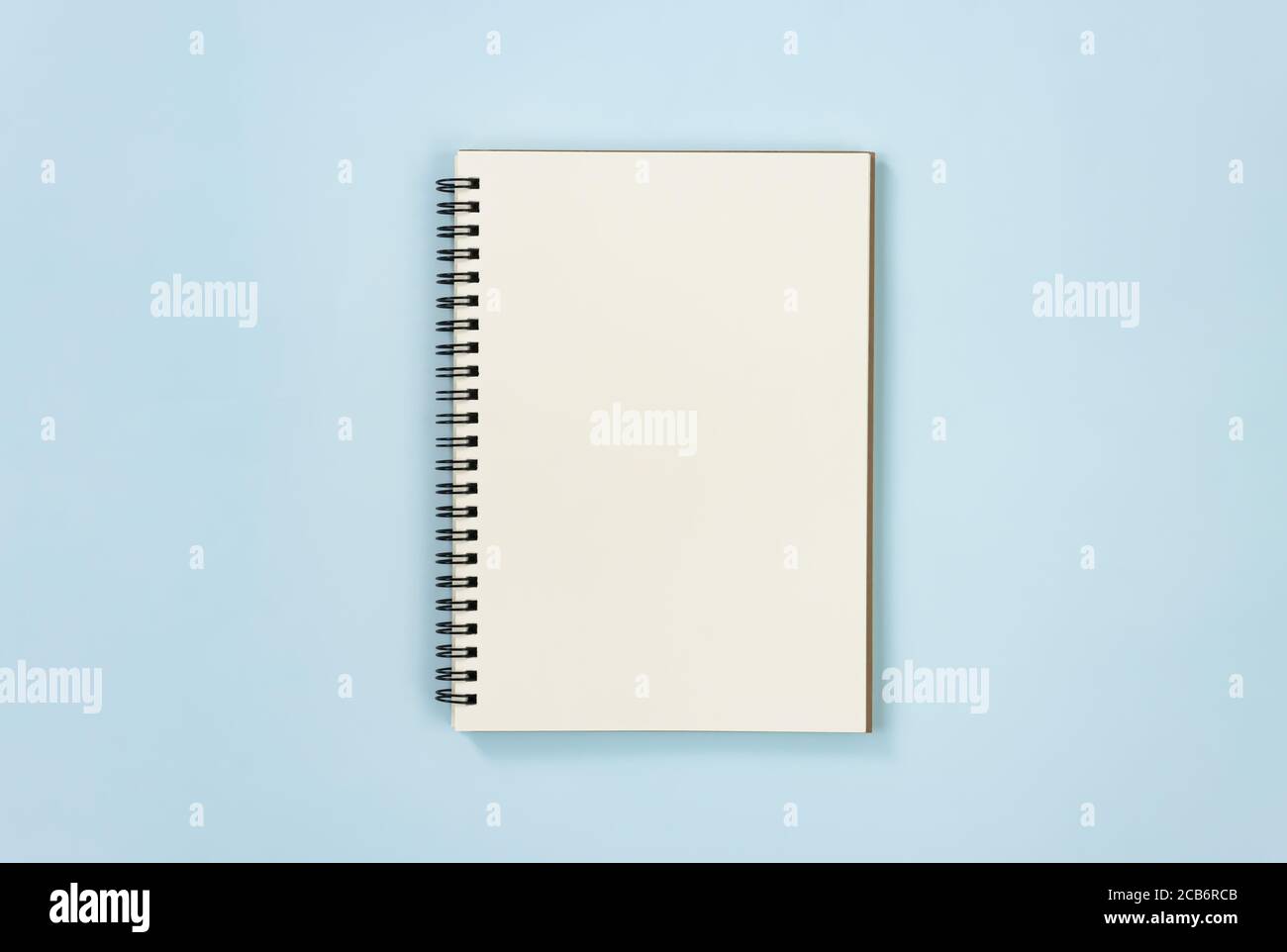 Spiral Notebook or Spring Notebook in Unlined Type on Blue Pastel ...