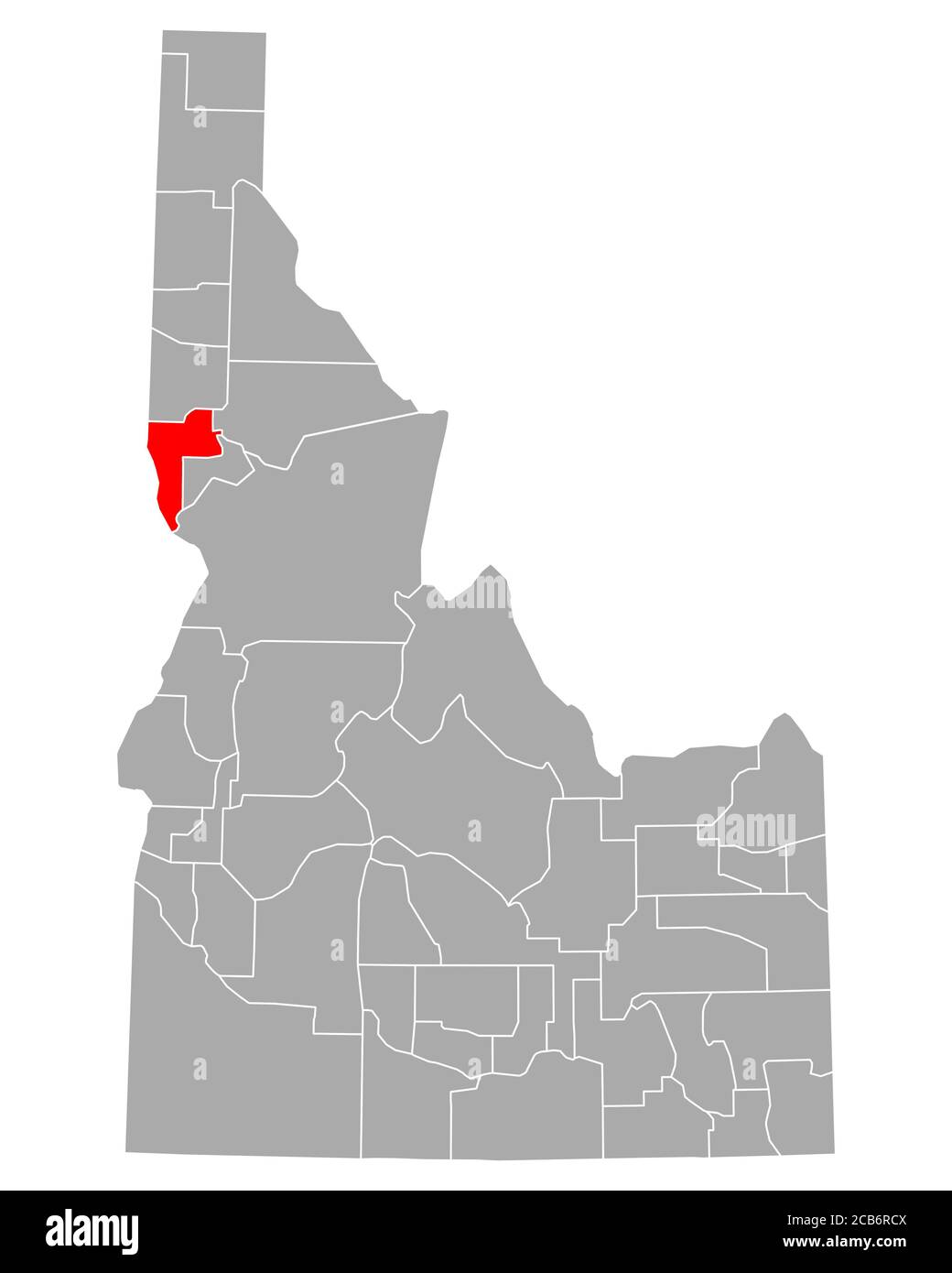 Map of Nez Perce in Idaho Stock Photo - Alamy