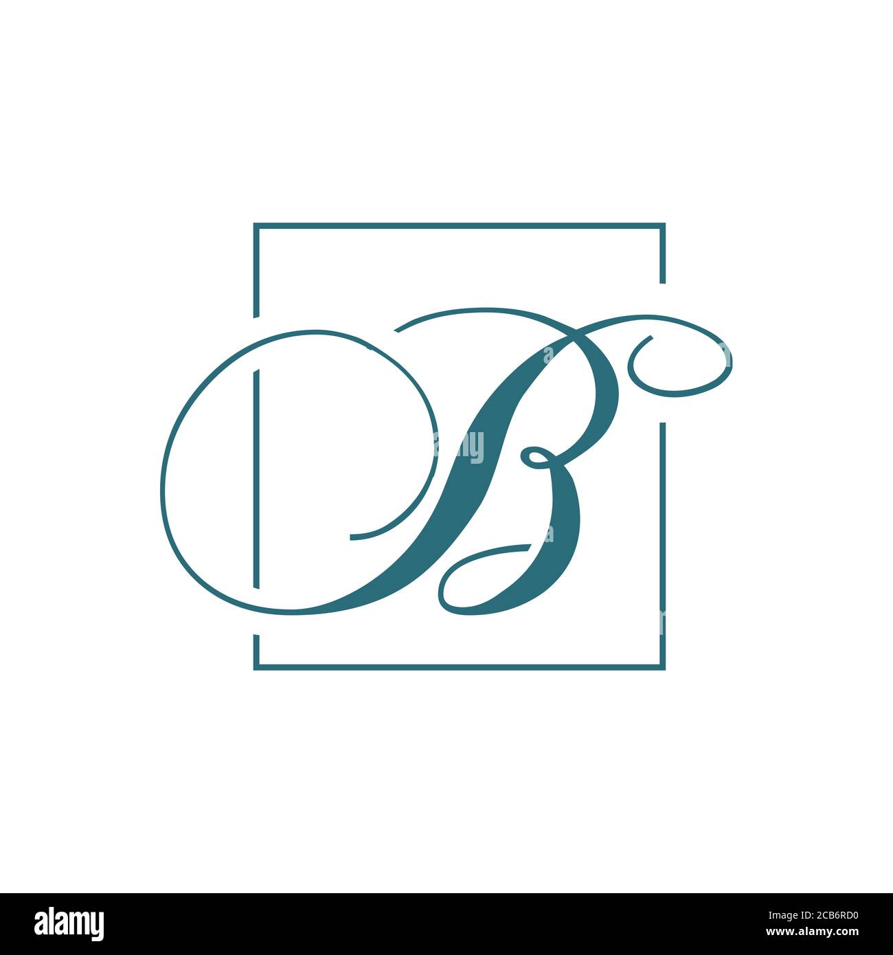 curvy luxury b initial letter B logo graphic concept vector icon ...