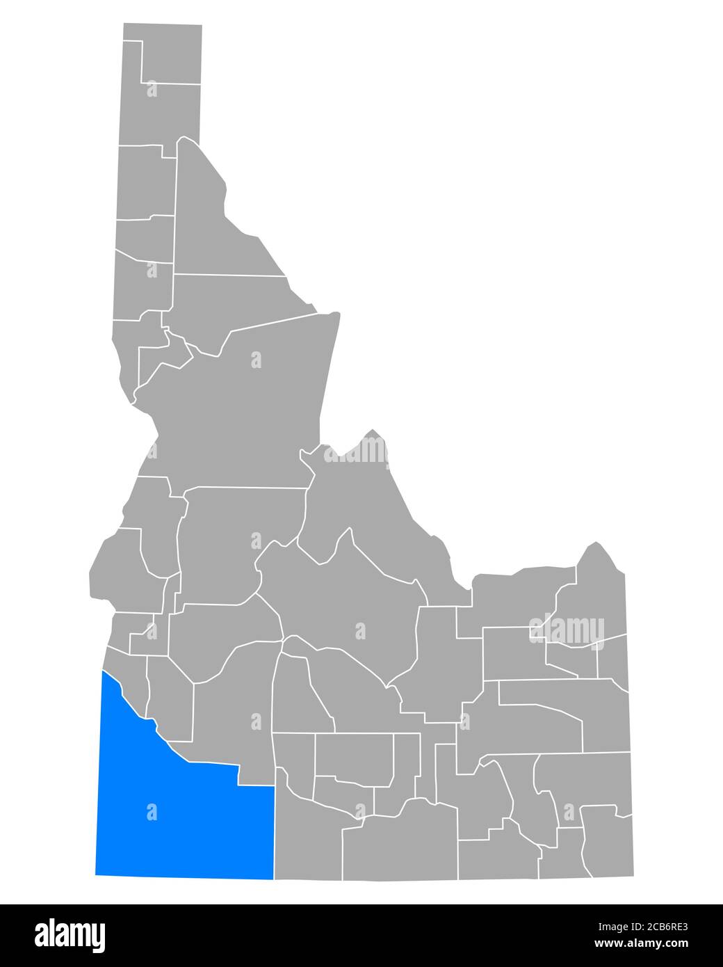 Map of Owyhee in Idaho Stock Photo - Alamy