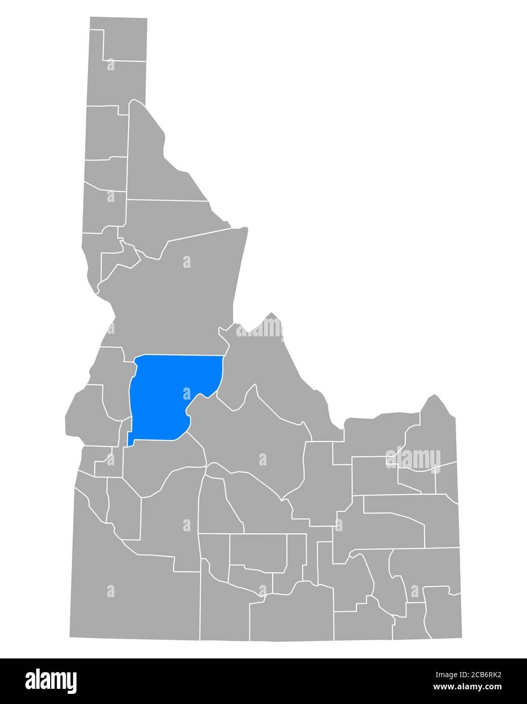 Map of Valley in Idaho Stock Photo - Alamy