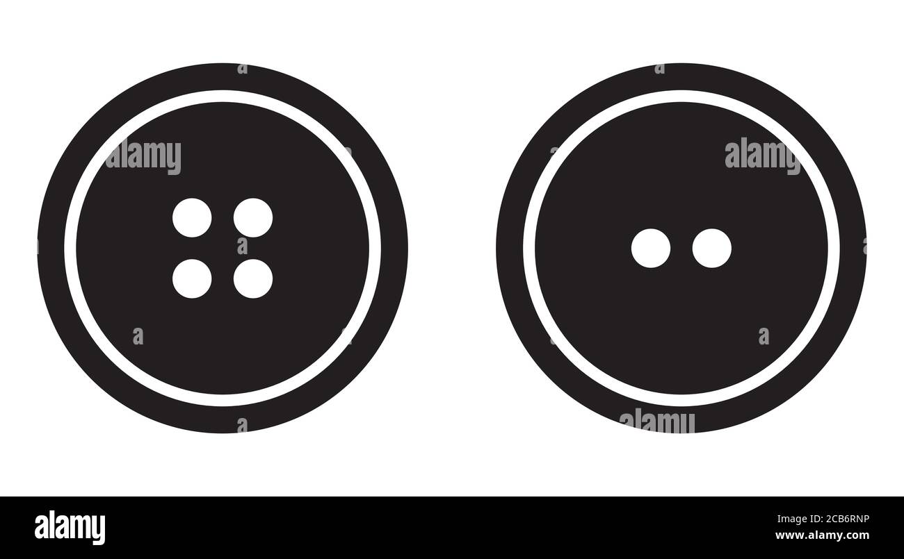 Clothes button icons set logotype. Vector isolated clothing buttons ...
