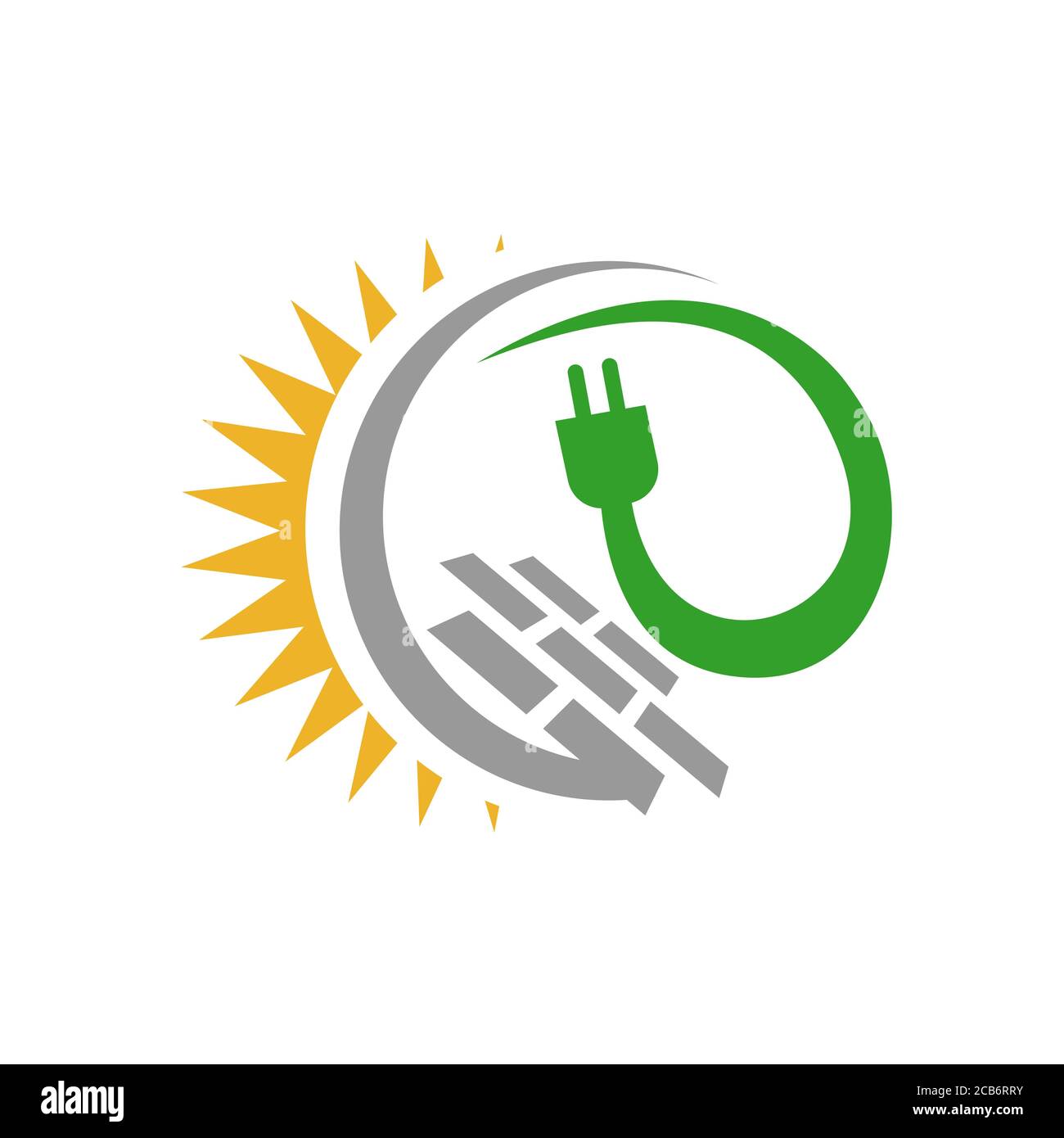 alternative renewable sustainable energy solar panel logo vector icon ...