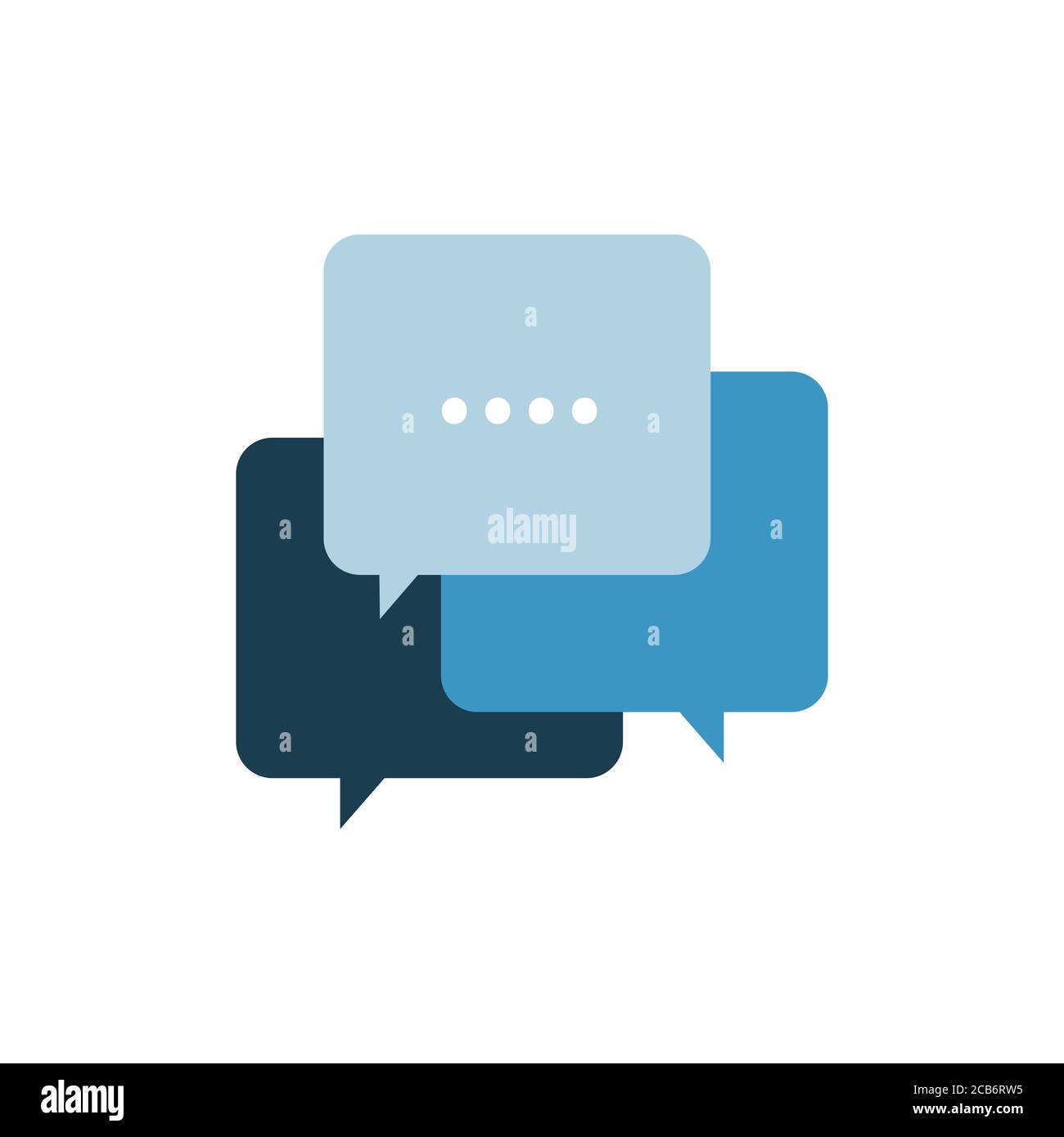 stylish overlapping square shape of speech bubble chat graphic vector ...