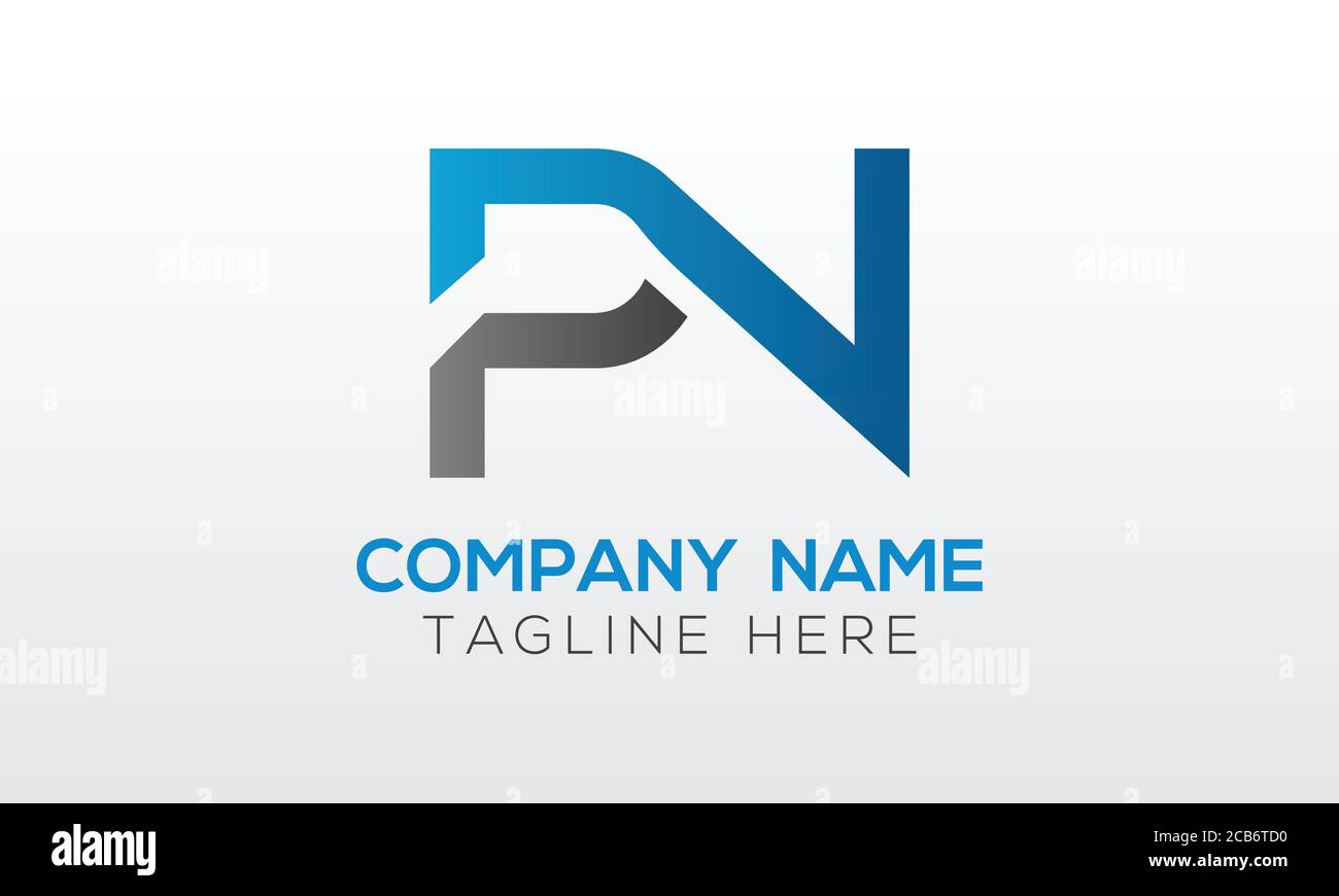 Initial PN Letter Logo With Creative Modern Business Typography Vector ...