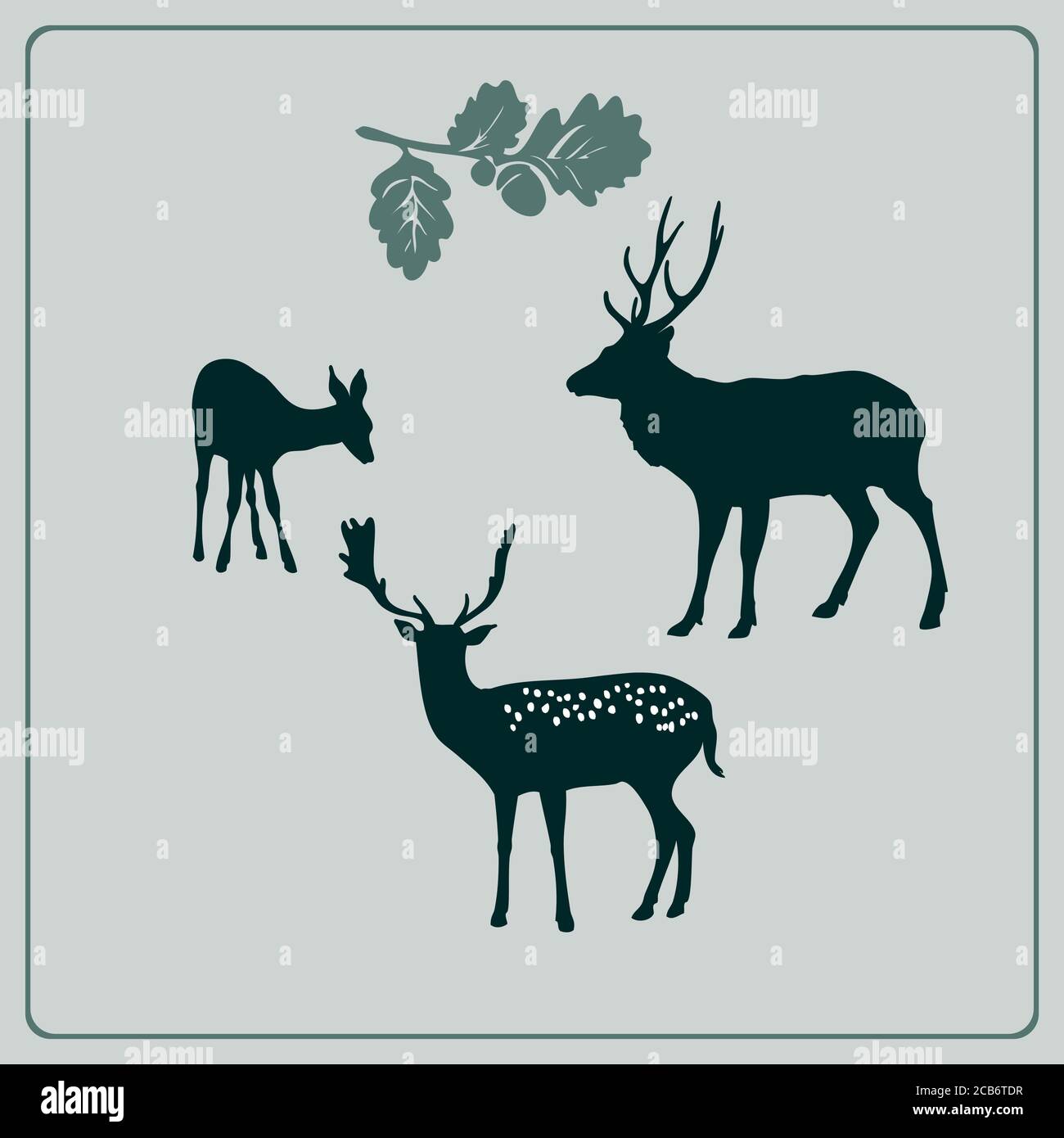 Deer poses Stock Vector Images - Alamy