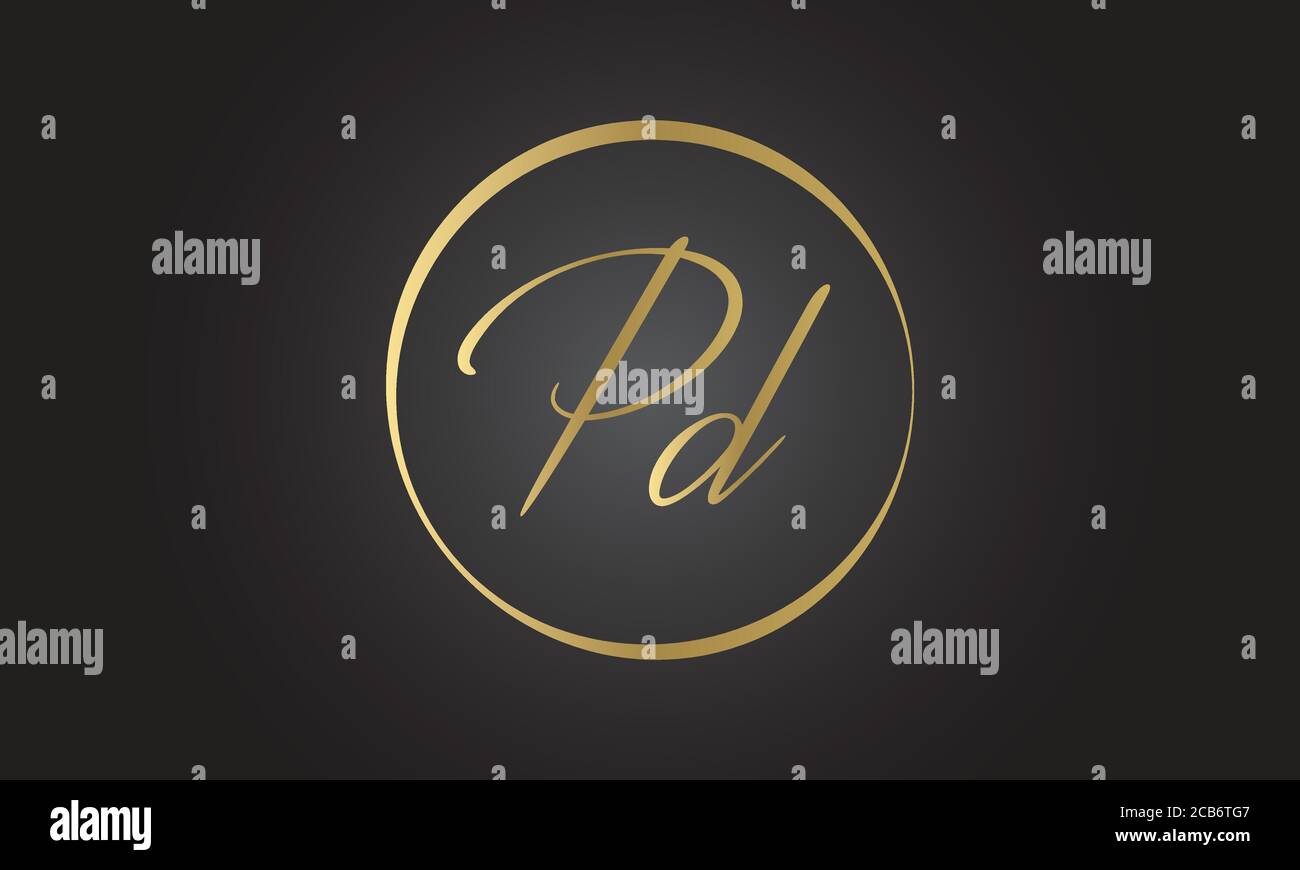 Initial PD Letter Logo With Creative Modern Business Typography Vector ...