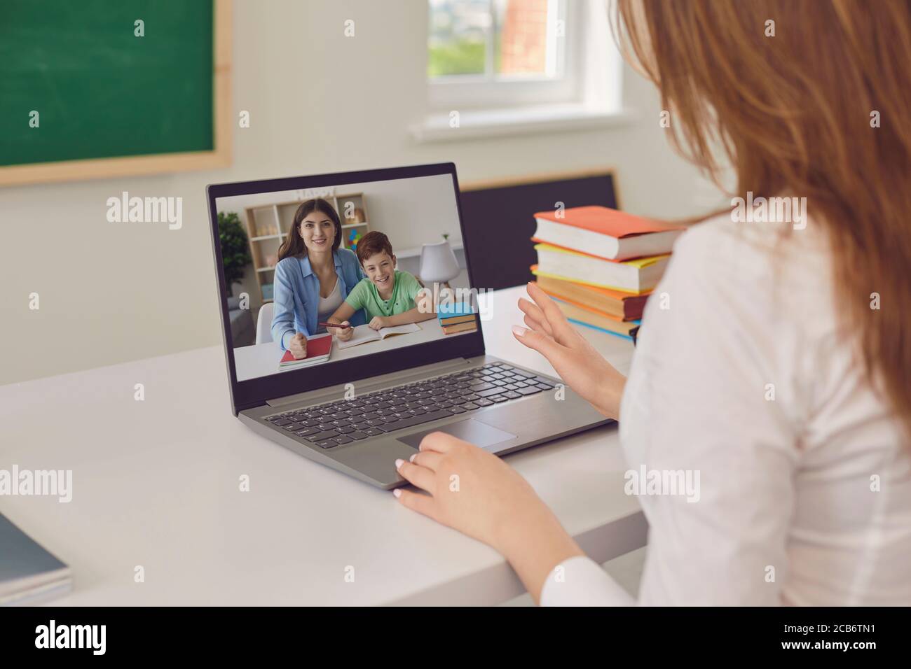 Video call screen school hi-res stock photography and images - Alamy