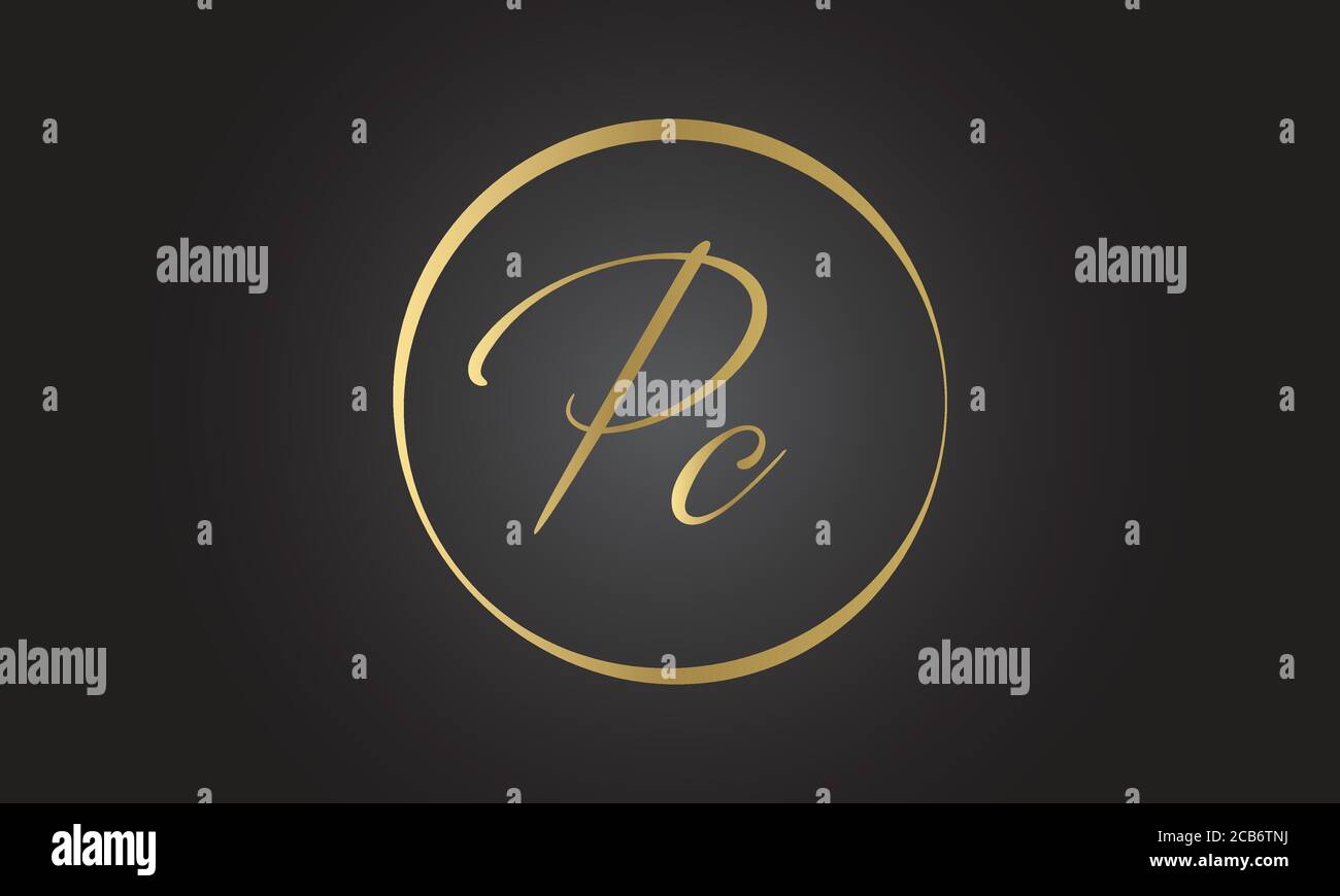 Initial PC Letter Logo With Creative Modern Business Typography Vector ...