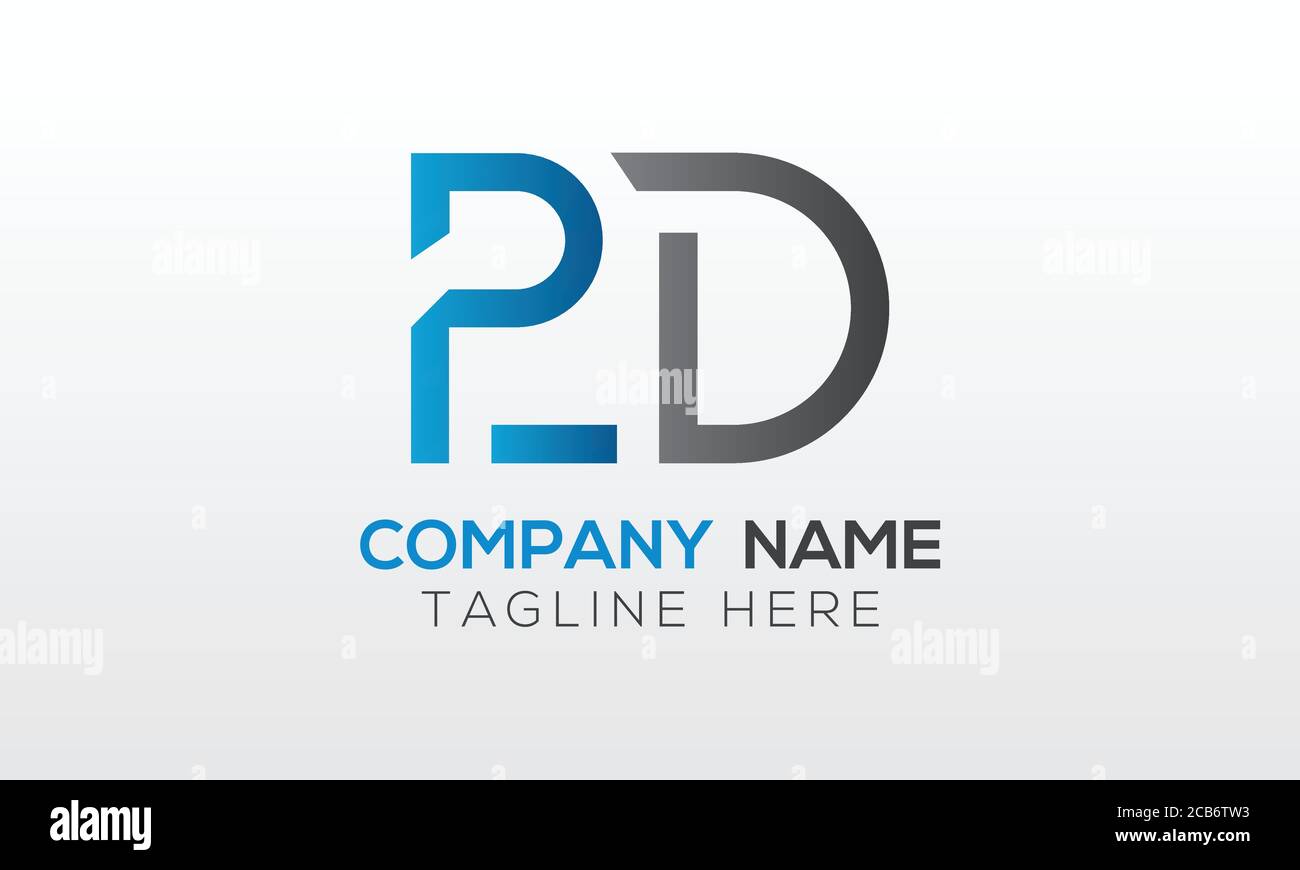 Initial PD Letter Logo With Creative Modern Business Typography Vector ...