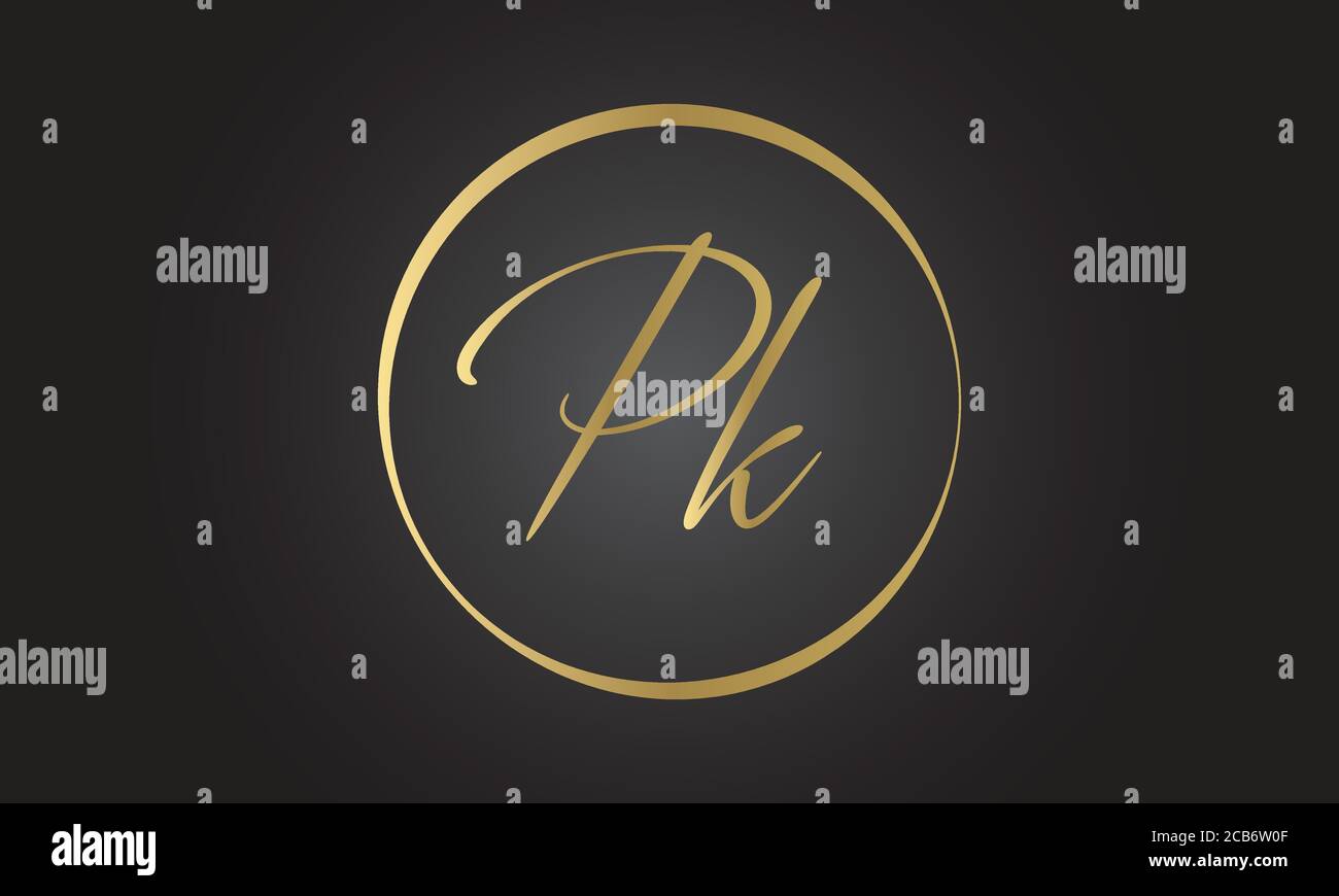 Initial PK Letter Logo With Creative Modern Business Typography Vector ...
