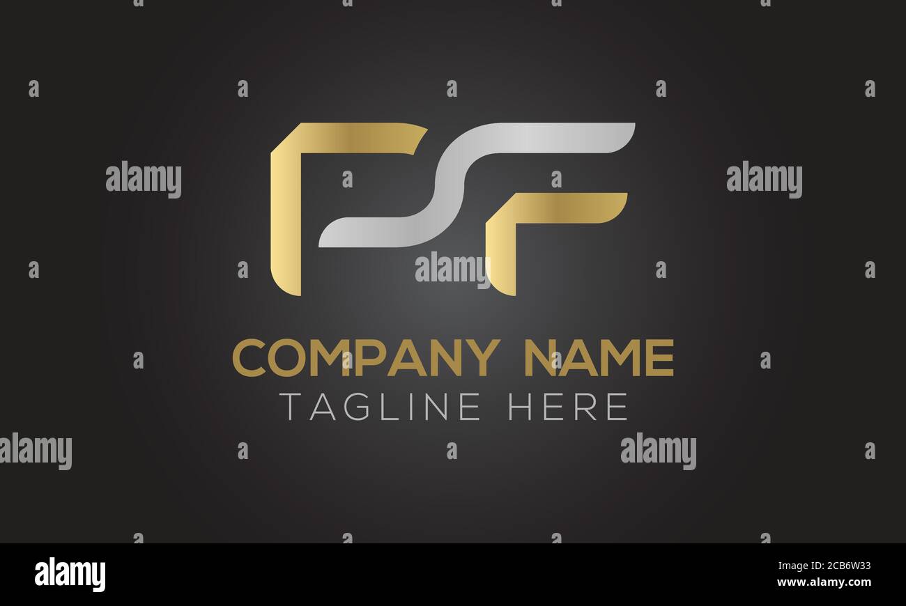 Initial PF Letter Logo With Creative Modern Business Typography Vector ...