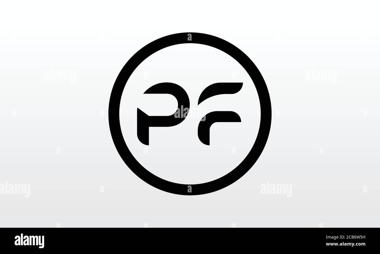 Initial PF Letter Logo With Creative Modern Business Typography Vector ...