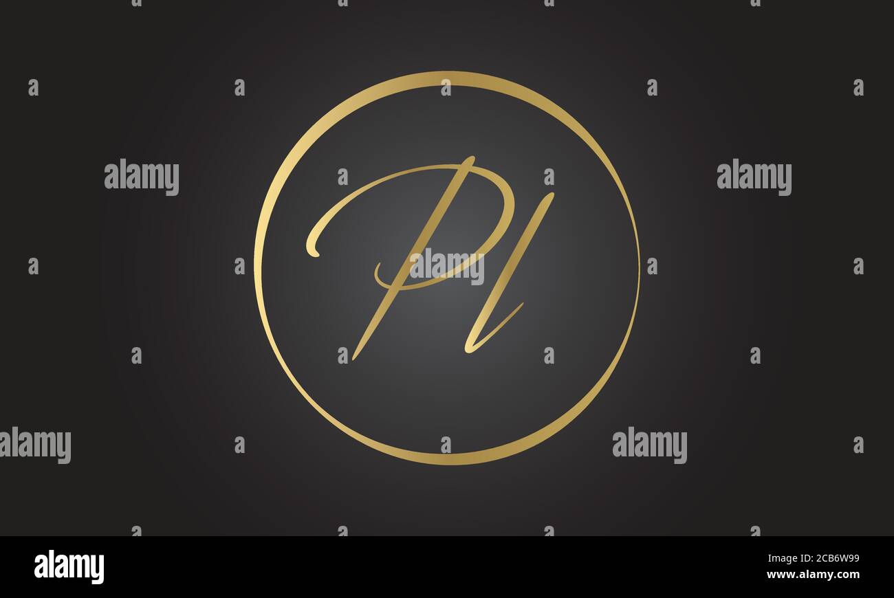 Initial PL Letter Logo With Creative Modern Business Typography Vector ...