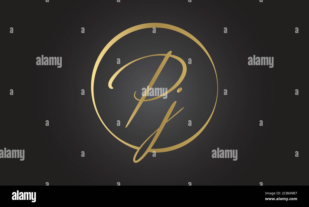 Initial PJ Letter Logo With Creative Modern Business Typography Vector ...