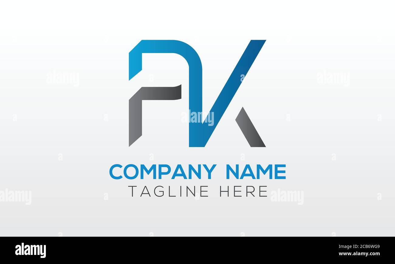 Initial PK Letter Logo With Creative Modern Business Typography Vector ...