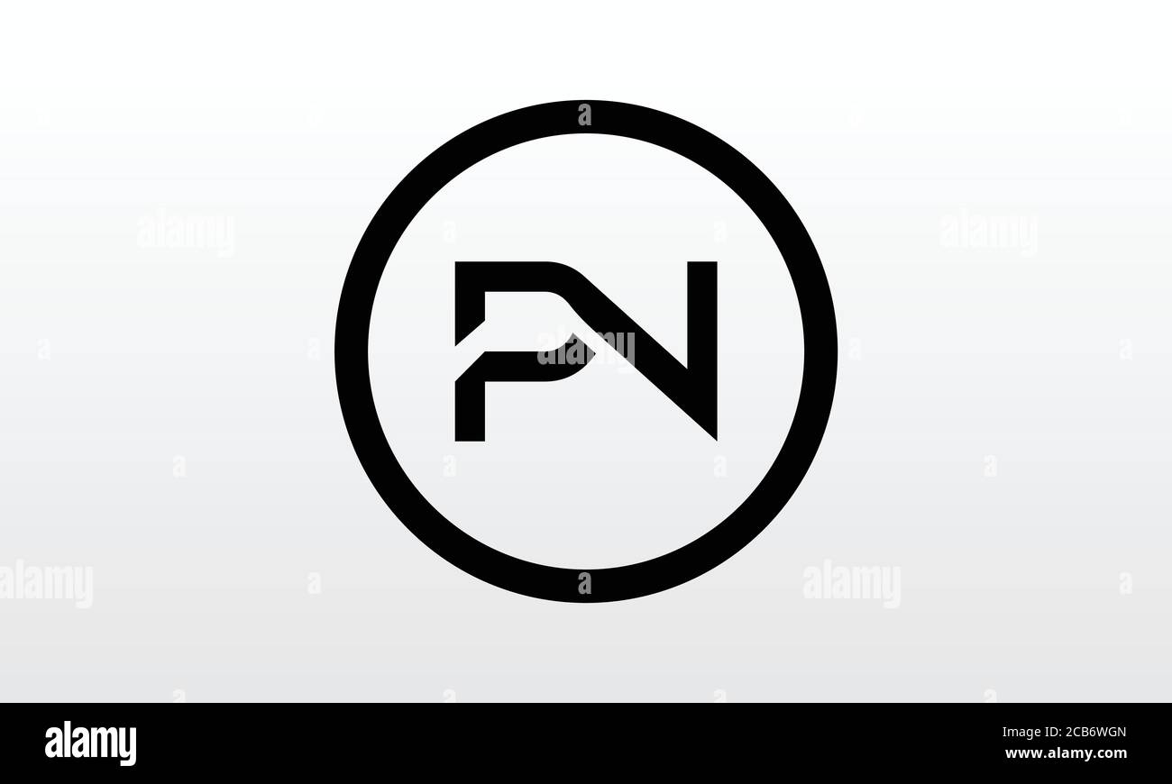 Initial PN Letter Logo With Creative Modern Business Typography Vector ...