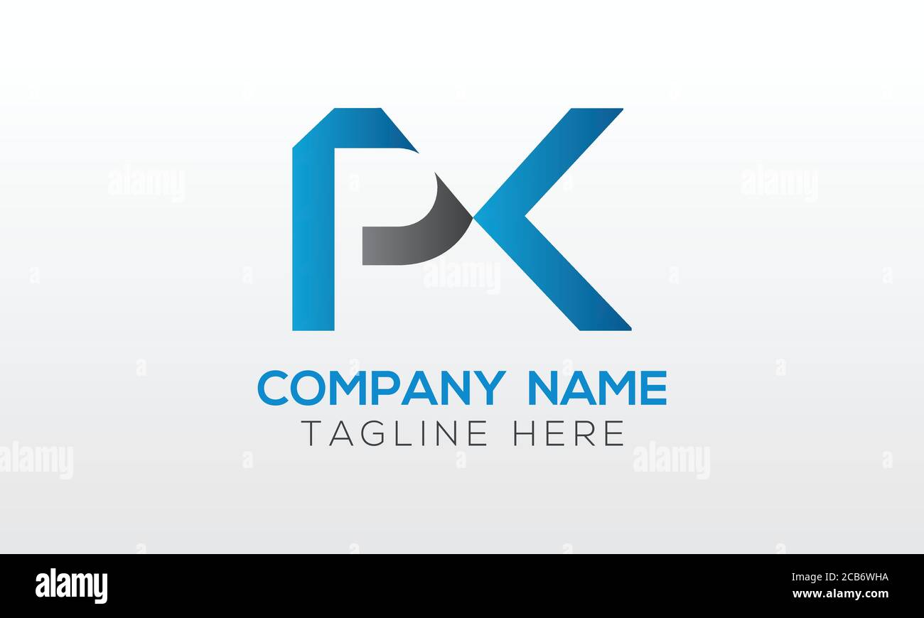 Initial PK Letter Logo With Creative Modern Business Typography Vector ...