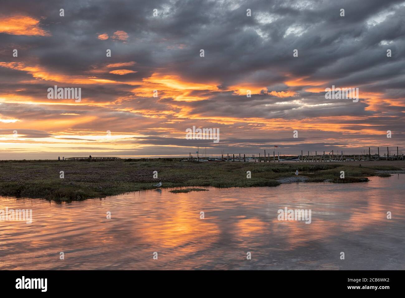Morston Quay at sunset, Norfolk, East Anglia, UK Stock Photo - Alamy