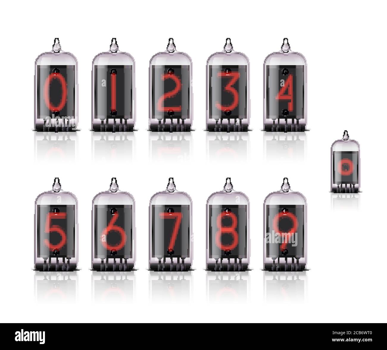 Vector numbers for vintage steampunk style lamp clock Stock Vector ...