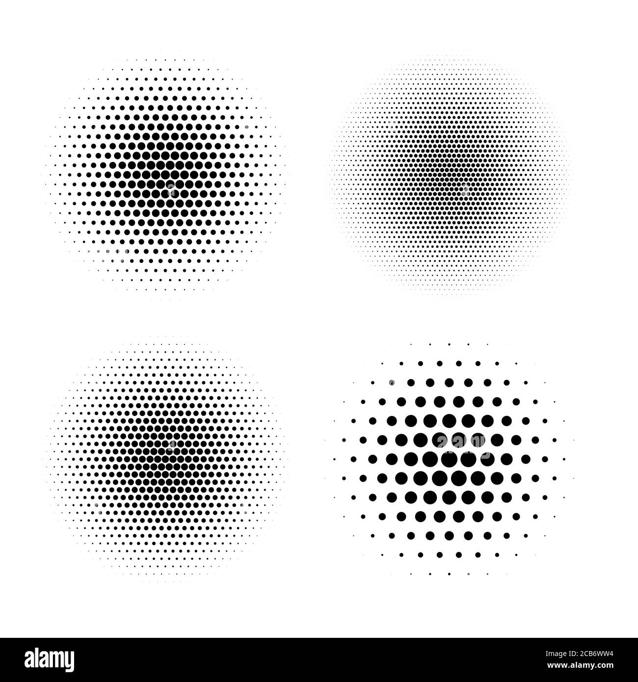 Gradient halftone background set Black and White Stock Photos & Images ...