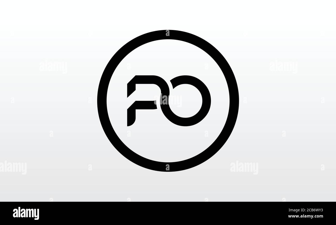 Initial PO Letter Logo With Creative Modern Business Typography Vector ...