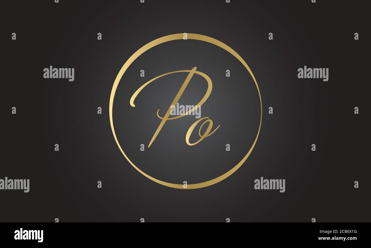 Initial PO Letter Logo With Creative Modern Business Typography Vector ...