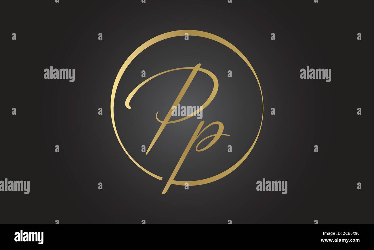 Initial PP Letter Logo With Creative Modern Business Typography Vector ...