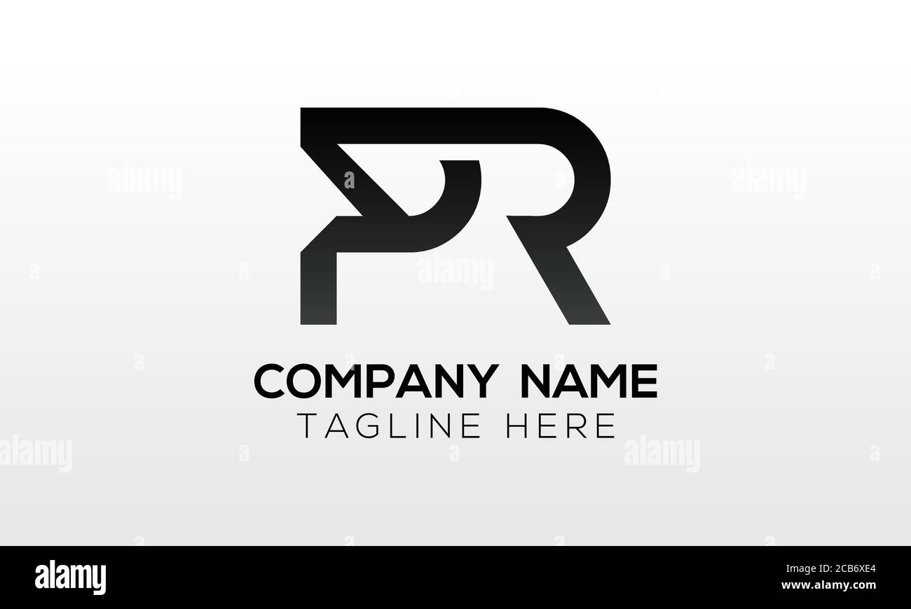 Initial PR Letter Logo With Creative Modern Business Typography Vector ...