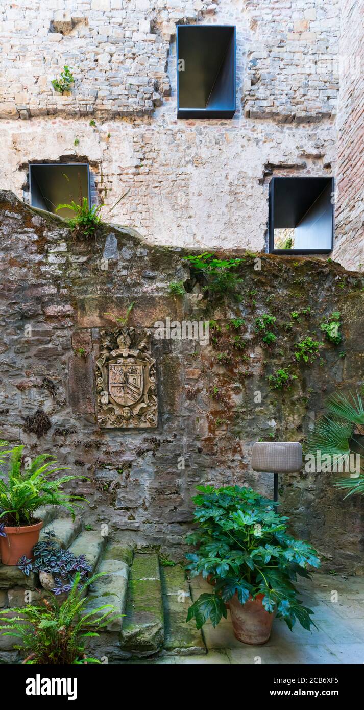 Emperor Charles V castle, Armas square, Historic quarter, Hondarribia ...