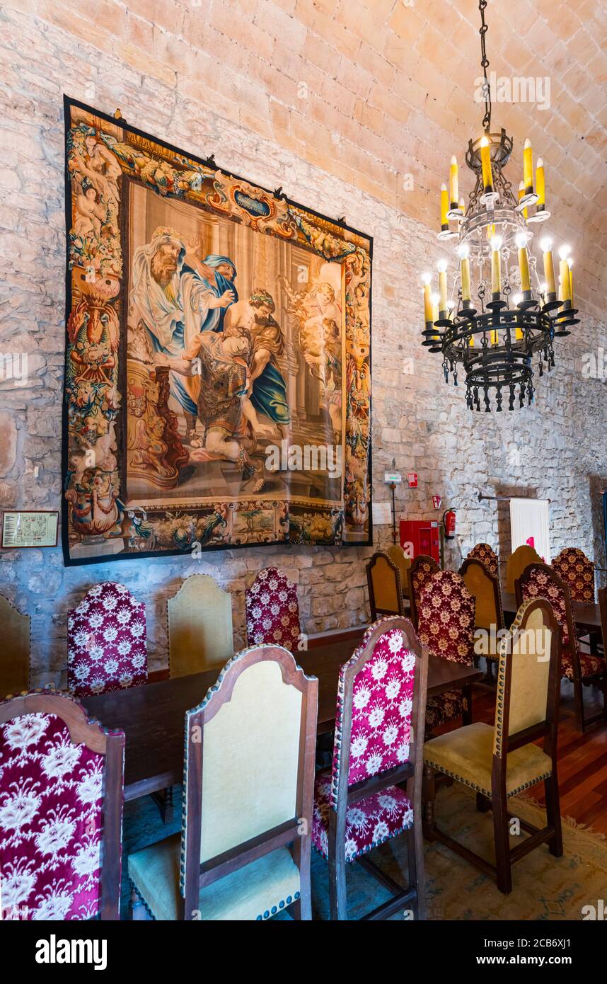 Emperor Charles V castle, Armas square, Historic quarter, Hondarribia ...