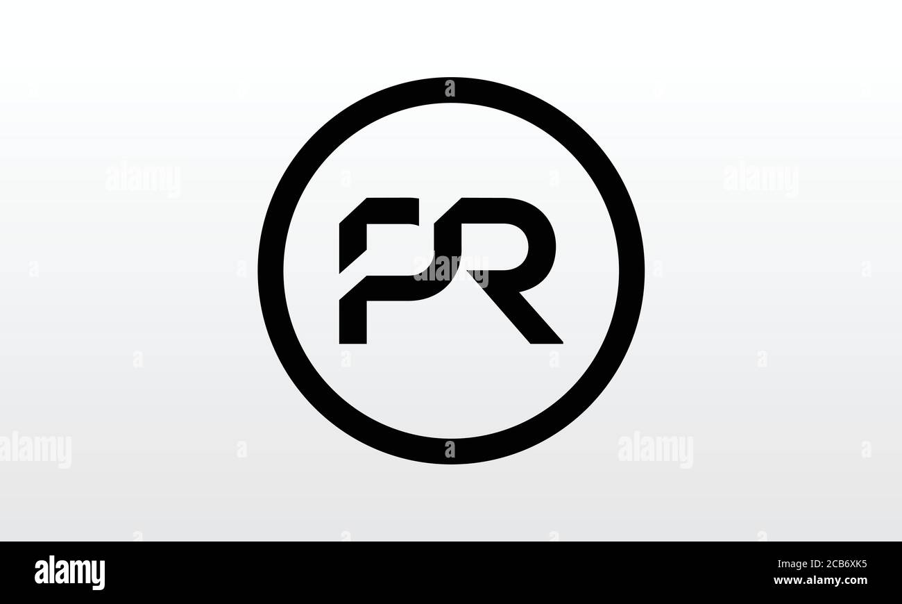Initial PR Letter Logo With Creative Modern Business Typography Vector ...