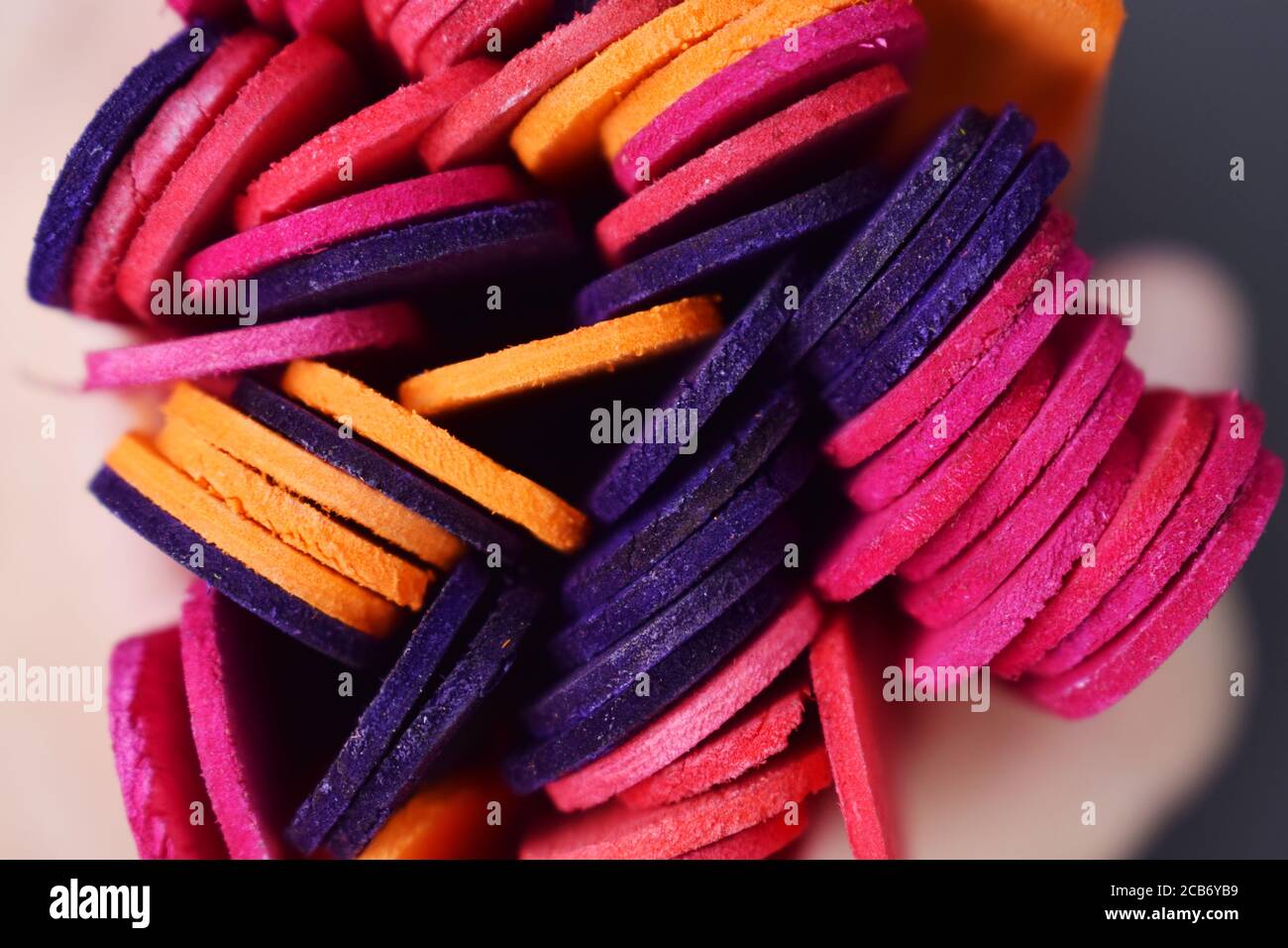 Closeup view of Colorful Ice cream sticks making background Stock Photo ...