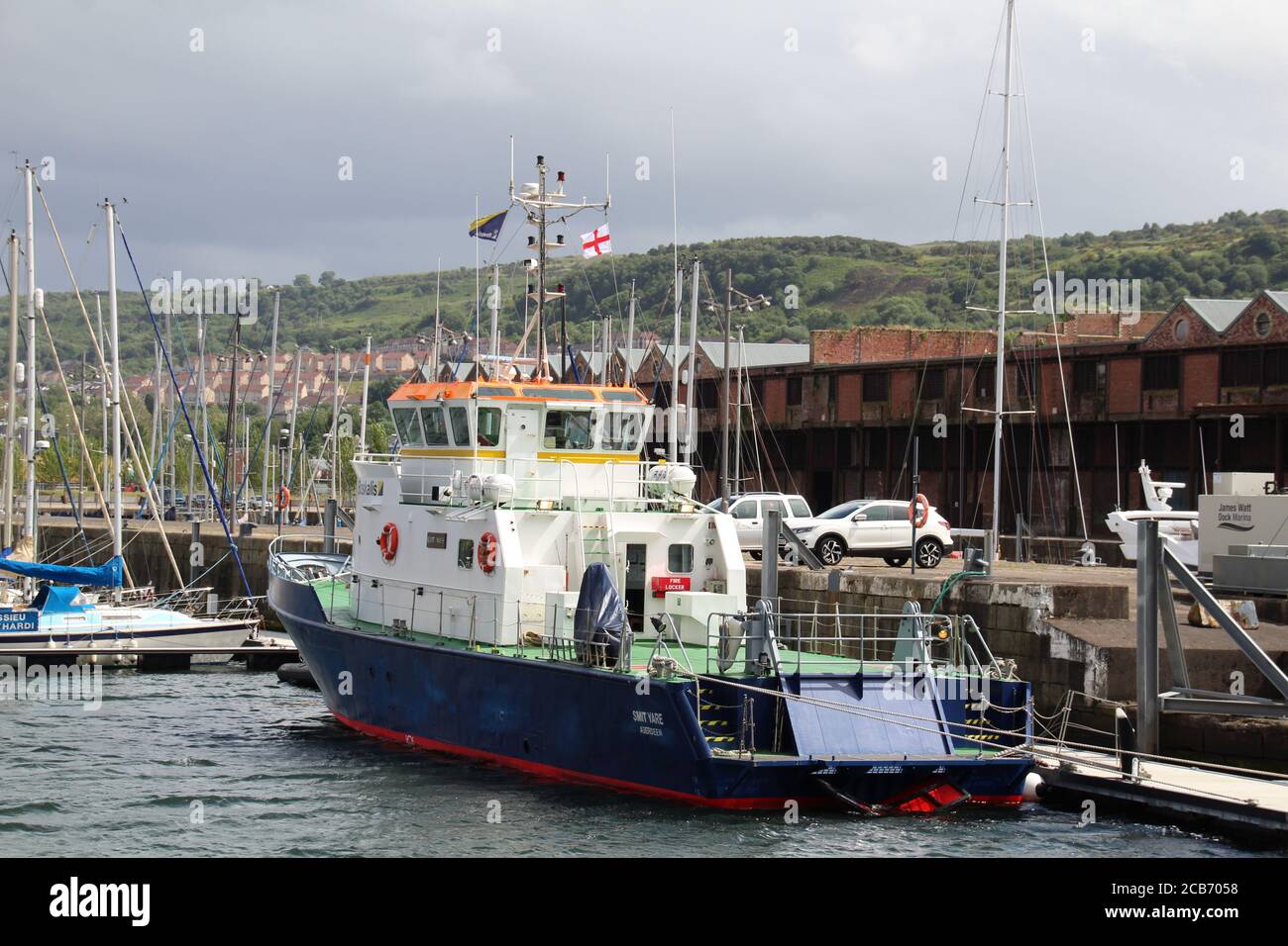 MV Smit Yare, an aircrew training/naval support vessel operated by ...