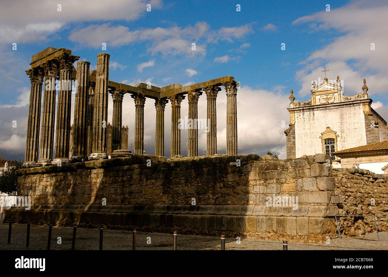 Portugal. Roman Temple of Evora. It was built in the 1st century AD and ...