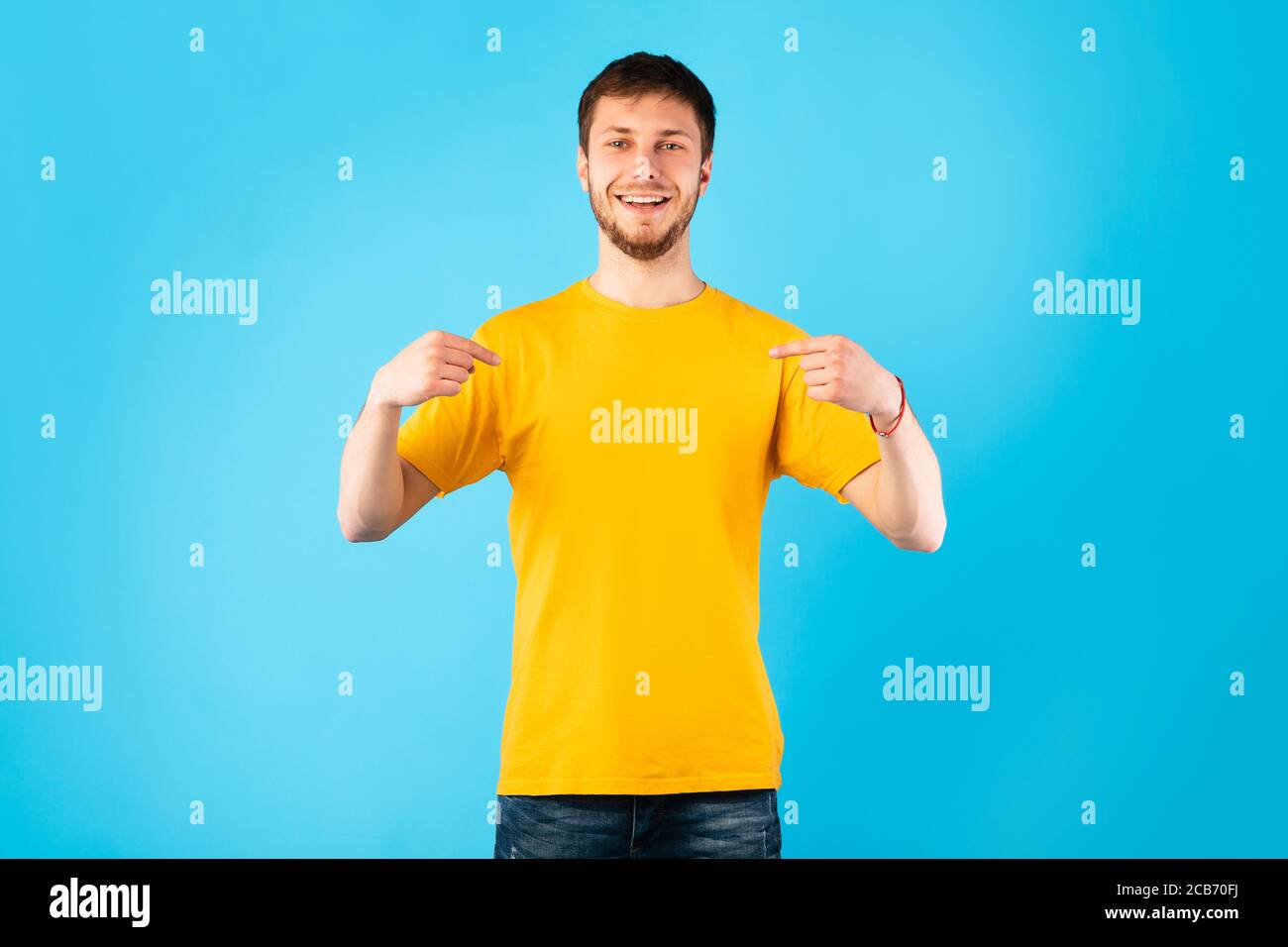 Boy point himself hi-res stock photography and images - Alamy