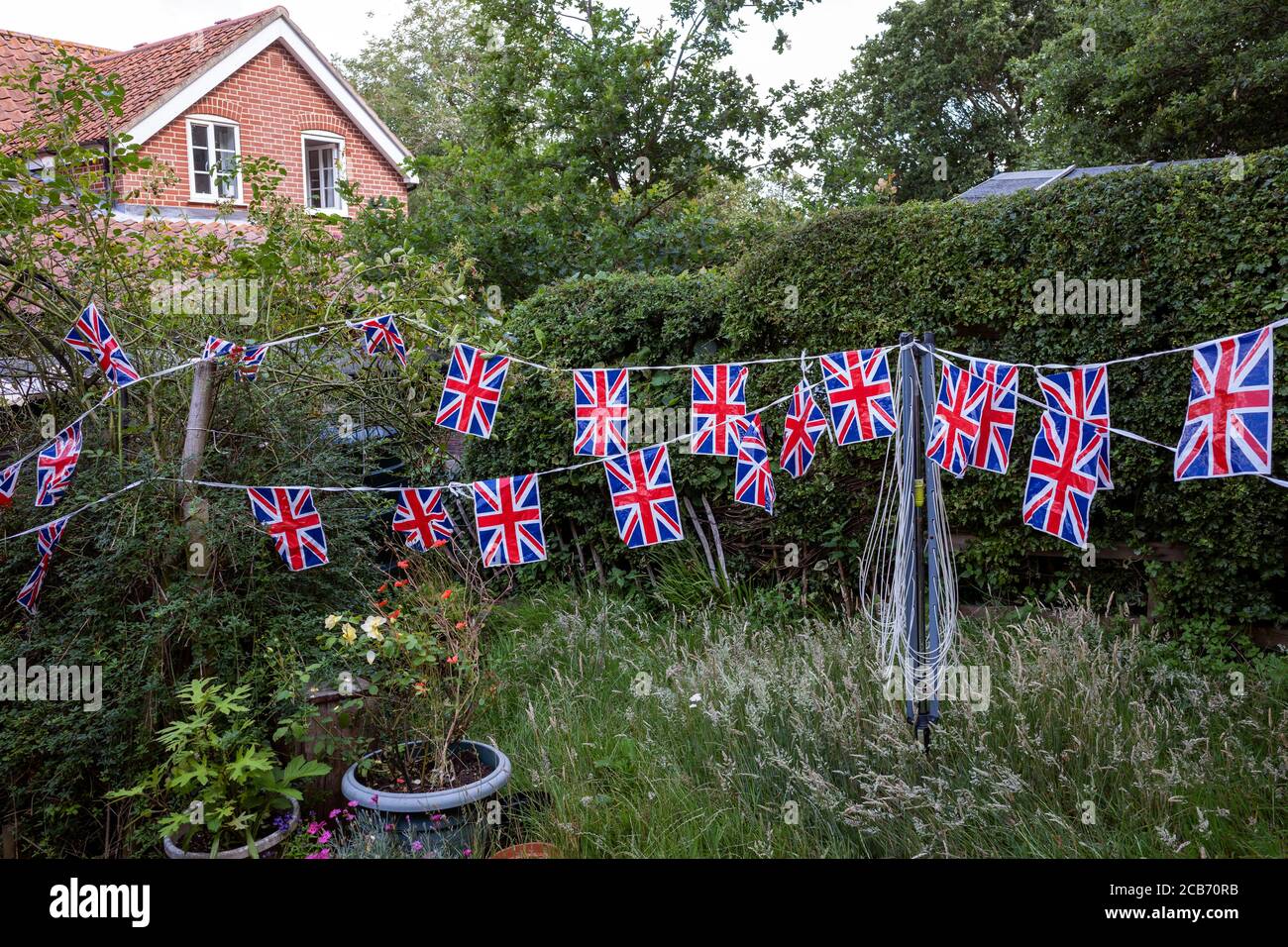 Plastic union jack bunting Stock Photo - Alamy